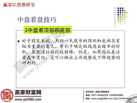 炒股看盘技巧 看盘方法与技巧大全赢家财富网