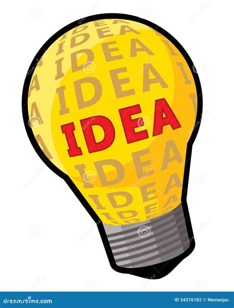 Idea Bulb Concept Stock Vector Illustration Of Illuminated 34376182
