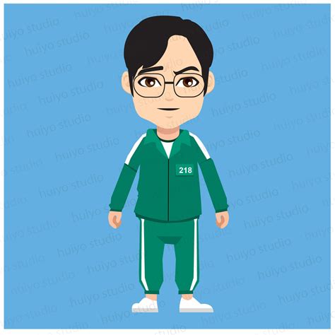 Squid Game Chibi Character Pdf Png Eps Ai Download Digital Drawings