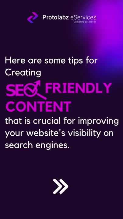 How to create SEO-friendly content for your website | Protolabz eServices posted on the topic ...