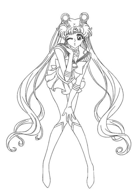 Sailor Moon Crystal Coloring Page Free Printable Pdf