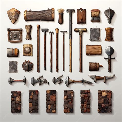 Premium Ai Image Wood Tool Insignias Axe Material Matching Insignia