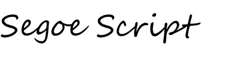 Segoe Script In Use Fonts In Use