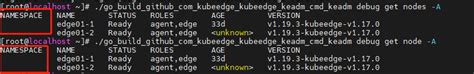 Keadm Get Nodes A Print Namespace While Node Resource Whithout