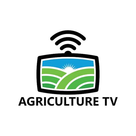 Premium Vector Agriculture Tv Logo Template Design