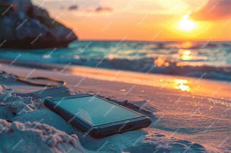 Portable Solar Charger Features Overview Premium Ai Generated Image