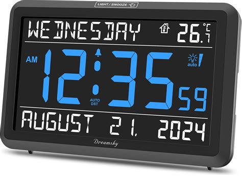 Dreamsky Large Digital Clock With Date And Day Of Liberia Ubuy