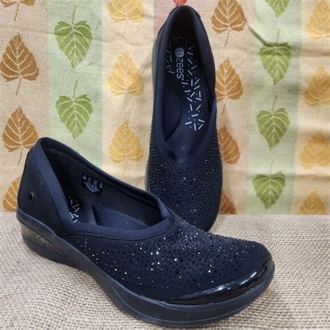 Bzees Shoes Bzees Womens Sparkle Slip On Shoes Black Size 95 Poshmark