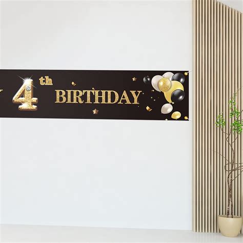 Buy PAKBOOM Happy 4th Birthday Backdrop Banner Cheers To 4 Years Old Decorations Party Supplies
