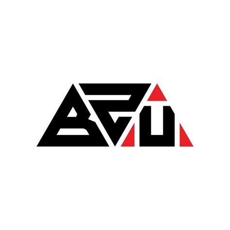 Bzu Triangle Letter Logo Design With Triangle Shape Bzu Triangle Logo