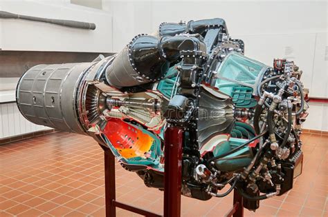 Une Partie De La Turbine Du Moteur De Lavion Image Stock Image Du