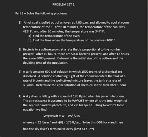 Solved Problem Set 1part 2 ﻿solve The Following Problemsa
