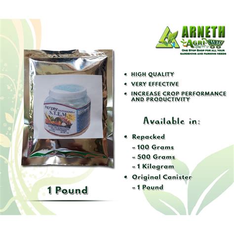 Soluble Trace Element Mix Stem 100g Sachet Shopee Philippines