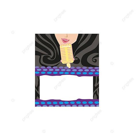 卡拉 Ok 之夜拿著麥克風的歌手插畫 向量 娛樂 抽象的 人們向量圖案素材免費下載，png，eps和ai素材下載 Pngtree