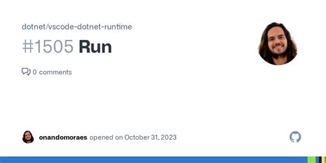Run Issue Dotnet Vscode Dotnet Runtime Github