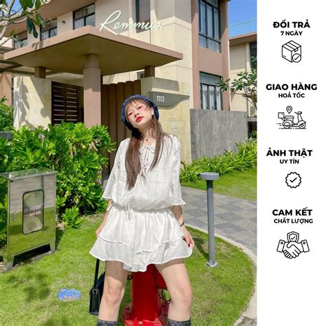 Soomin dress - Đầm đan dây trước ngực Remmus cho nữ | Shopee Việt Nam