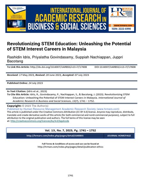 Revolutionizing Stemeducation Unleashingthe Potentialof Steminterest Careersin Malaysia Pdf
