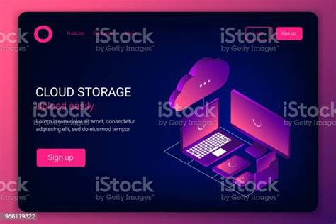 클라우드 스토리지 3 차원 Isometric 기술 개념입니다 남자에 대한 스톡 벡터 아트 및 기타 이미지 남자 남자 사업가