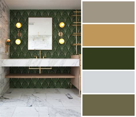 Art Deco Color Scheme Роскошная золотисто зеленая цветовая палитра в
