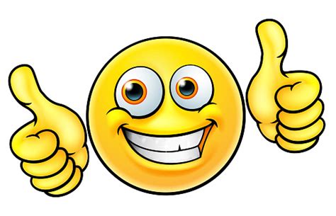 Pouce En Lair Heureux Emoji Émoticônes Vecteurs Libres De Droits Et