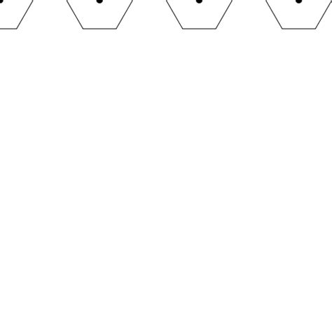 Single Straight Row Of Hexagons Drawn To The Html Canvas