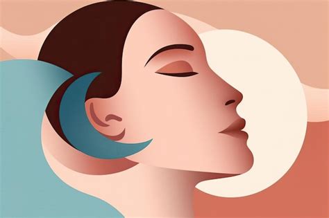 Premium Photo A Woman S Face Is Shown With A Circle In The Background