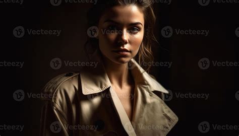 Young Adult Fashion Model Exudes Elegance And Sensuality Looking