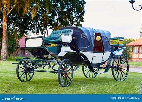 Carriage In The Park On The Grass During The Day Editorial Photography