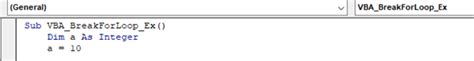 Vba Break For Loop In Microsoft Excel Tpoint Tech