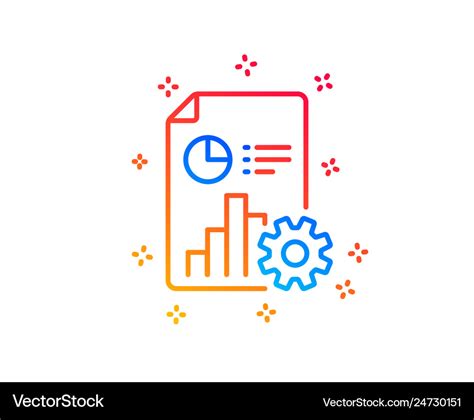 report line icon column graph pie chart sign vector image