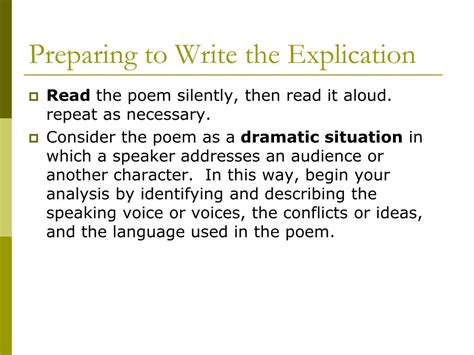 Ppt Poetry Explication Powerpoint Presentation Free Download Id