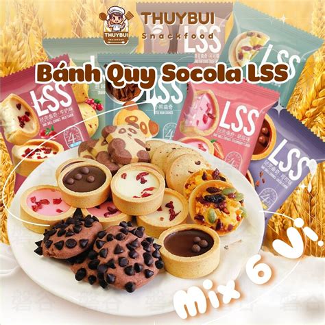 Bánh Quy Bơ Sữa Socola LSS Mix Vị Socola Chip Bánh Quy Socola Sữa Mix Vị Nhiều HÌnh Shopee
