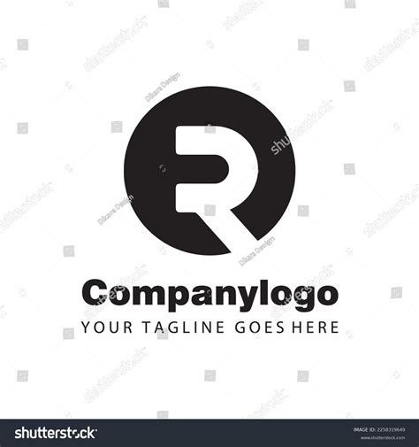 Simple Black Letter R Circle Logo Stock Vector Royalty Free