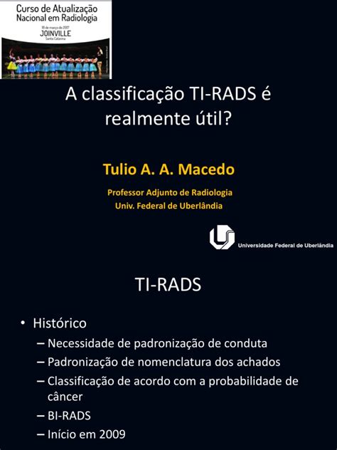 Classificacao Tirads Pdf Especialidades Médicas Medicina Clínica