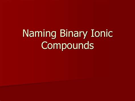 Ionic Compounds. - ppt download