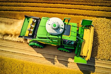 Combine Harvester In The Field Neural Network Ai Generated Stock