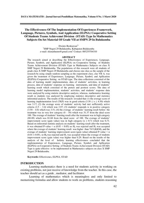 pdf the effectiveness of the implementation of experiences framework