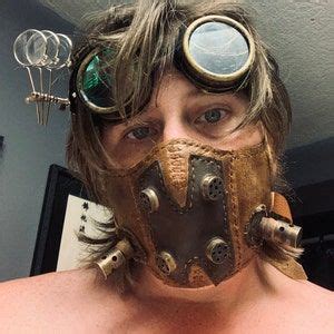 Leather Cyberpunk Mask Post Apocalytpic Mask Gas Mask Steampunk Mask