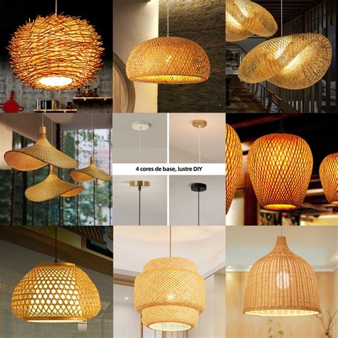 Lustres Lanterna De Bambu Estilo Chinês Lustre de bambu clássico