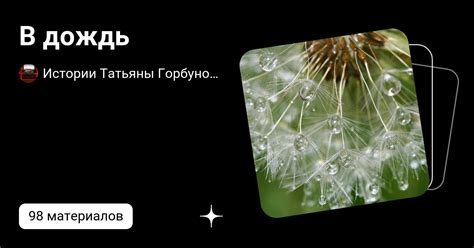 В дождь Рассказы и романы Автор Татьяна Горбунова Дзен