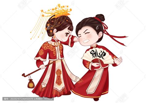 卡通新娘新郎动漫卡通设计素材设计模板汇图网