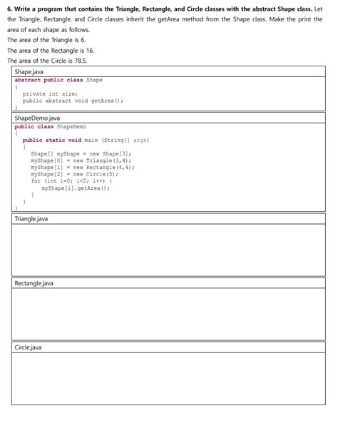 Solved 6 Write A Program That Contains The Triangle Chegg