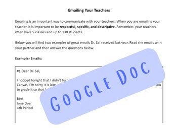 How To Email Your Teacher By EdTech Treasures TPT
