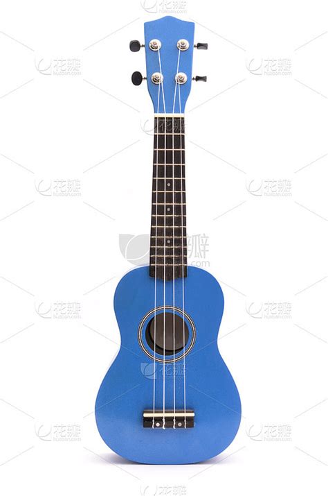 尤克里里琴白色分离着色垂直画幅吉他美国小的无人音乐线绳