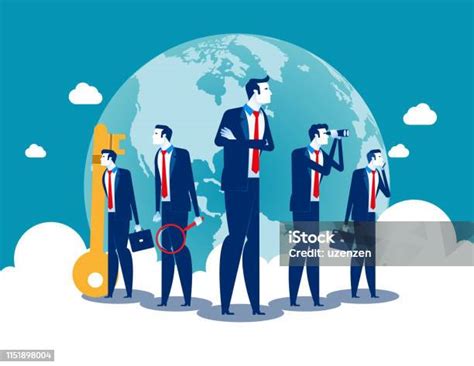 팀 리더 개념 비즈니스 벡터 일러스트 레이 션 템플릿 평면 사람 문자입니다 검색에 대한 스톡 벡터 아트 및 기타 이미지 검색