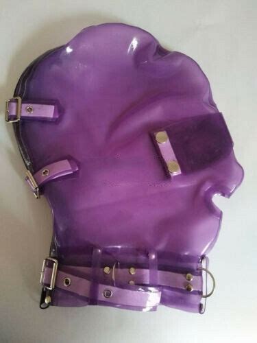 100latex Gummi Anti Clip Hair Maske Kapuze Hood Tight Cosplay Zipper 0