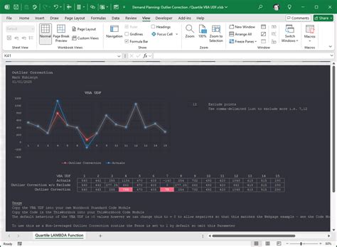 Outlier Correction Quartile Vba