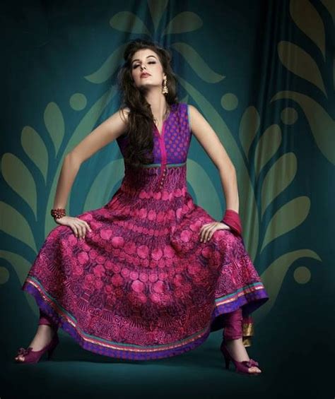 Indian Party Wear Frock Collection 2013 2014 Saheli Couture Nargis