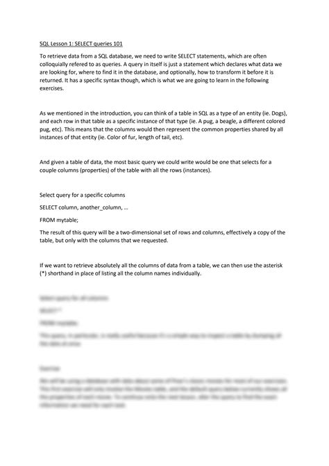SOLUTION Sql Lesson 1 Studypool