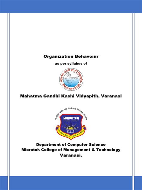 Bca Organization Behaviour Pdf